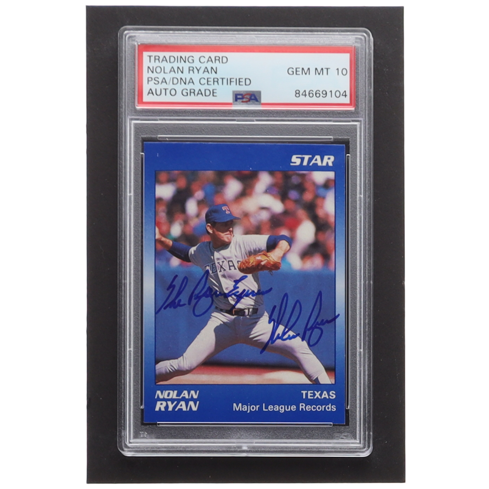 Nolan Ryan Signed 1990 Star Ryan #9 Inscribed 