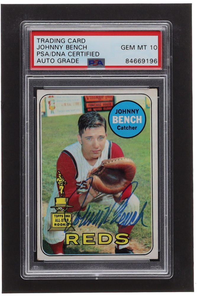 Johnny Bench Signed 1969 Topps #95 (PSA) | Pristine Auction