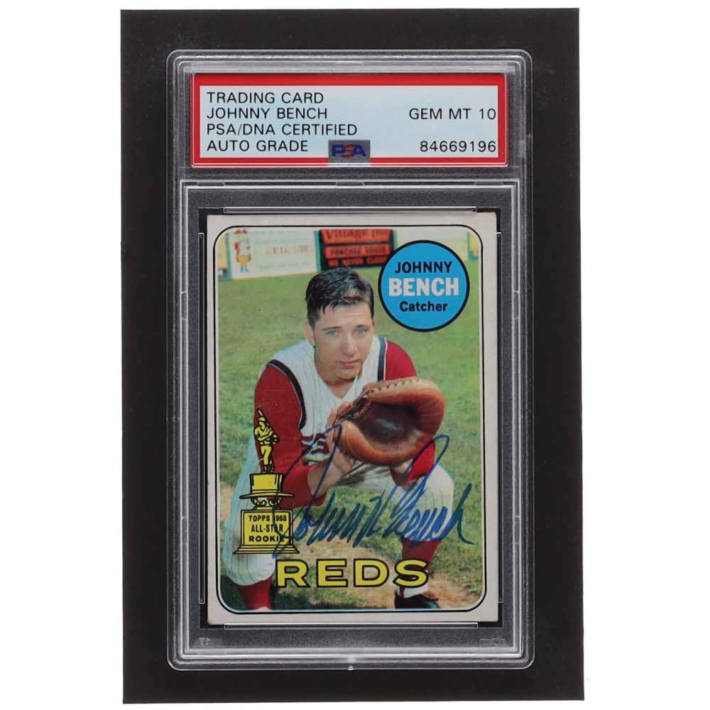 Johnny Bench Signed 1969 Topps #95 (PSA) | Pristine Auction