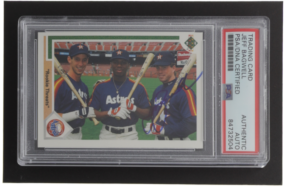 Jeff Bagwell Signed Luis Gonzalez / Karl Rhodes 1991 Upper Deck #702 ...