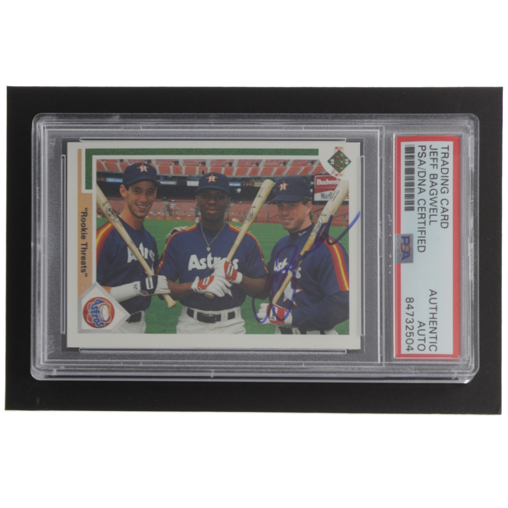 Jeff Bagwell Signed Luis Gonzalez / Karl Rhodes 1991 Upper Deck #702 ...