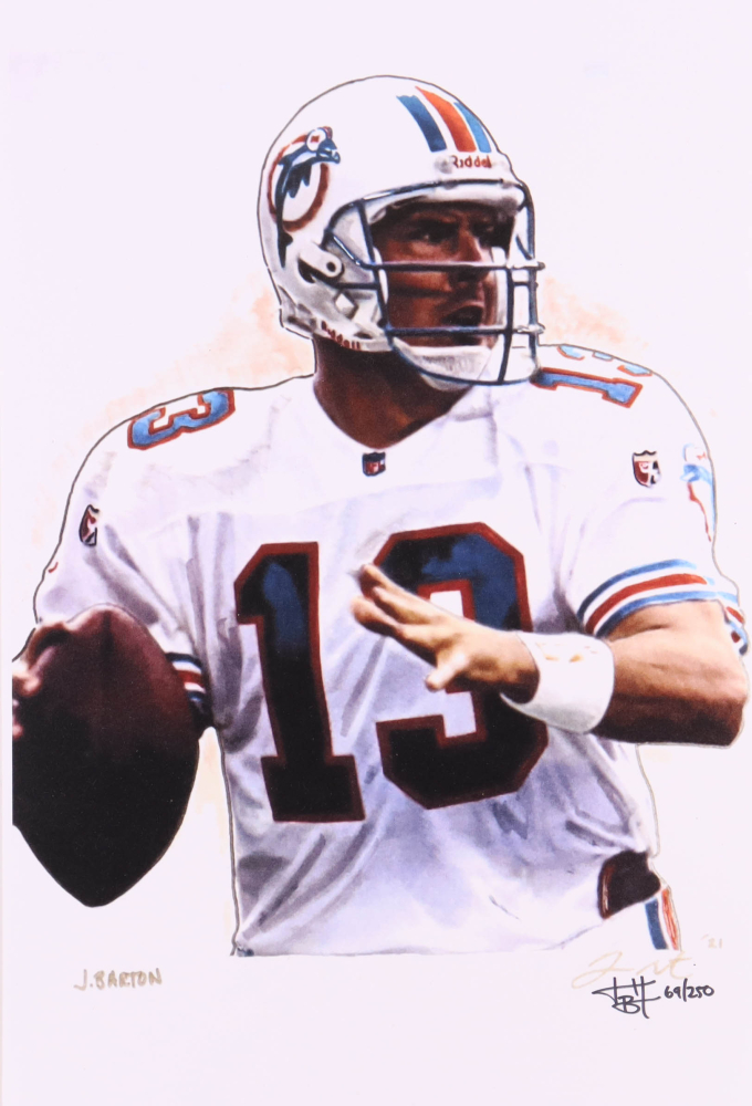 Dan Marino - Dolphins - Joshua Barton 12x18 Signed Limited Edition ...