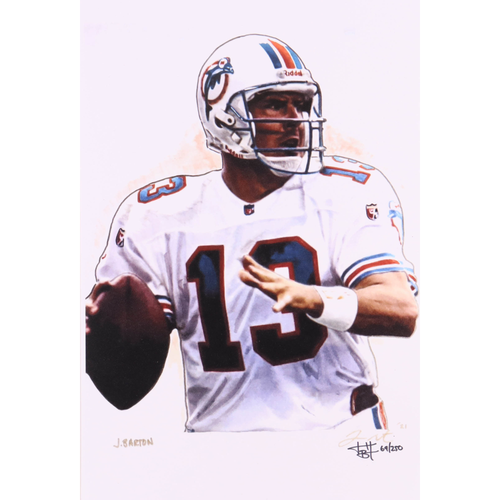 Dan Marino - Dolphins - Joshua Barton 12x18 Signed Limited Edition ...