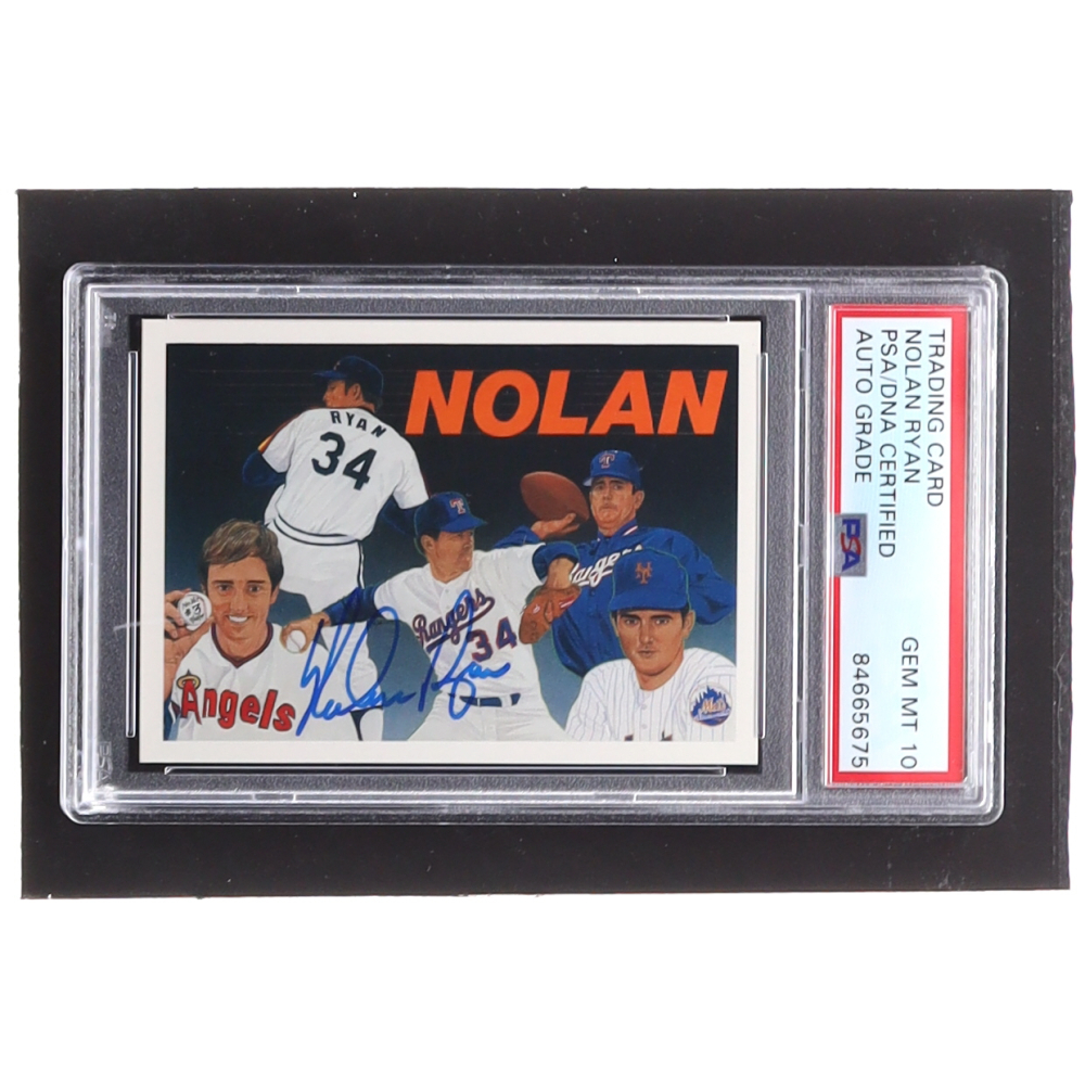 Nolan Ryan Signed 1991 Upper Deck Ryan Heroes #18 (PSA) | Pristine Auction