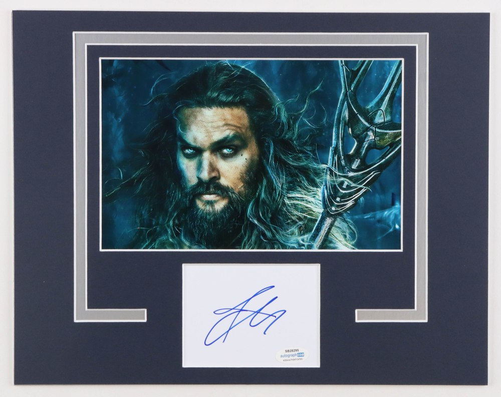 Jason Momoa Signed "Aquaman" 11x14 Custom Matted Cut Display ...