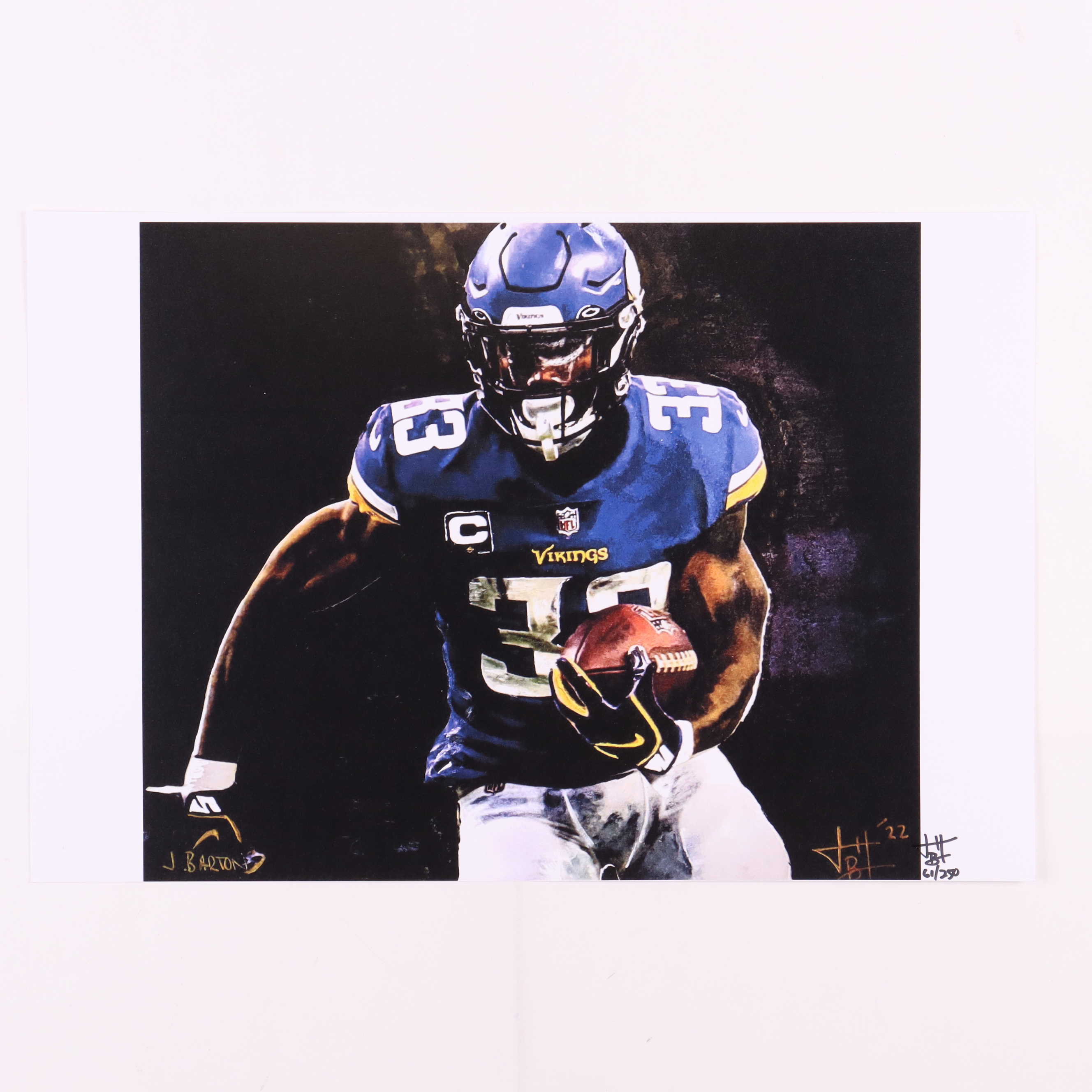 Dalvin Cook - Vikings - Joshua Barton 12x18 Signed Limited Edition ...