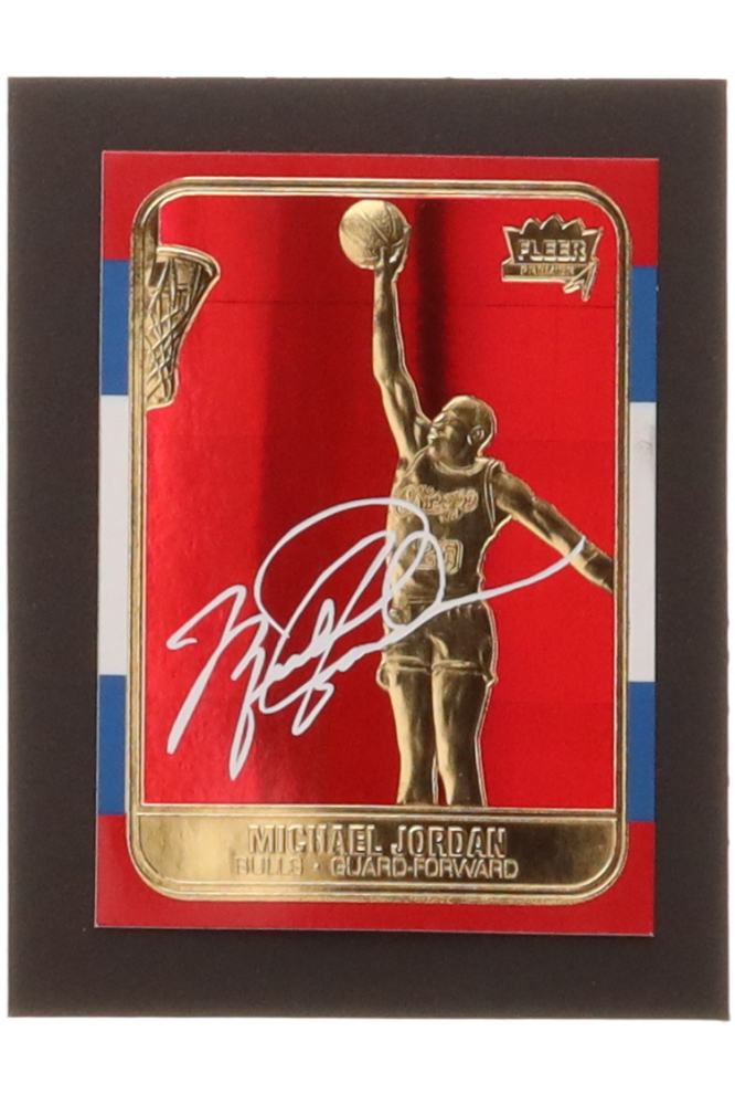 Michael Jordan 1998 Fleer Rookie 23KT Gold Card Red Holo Refractor ...