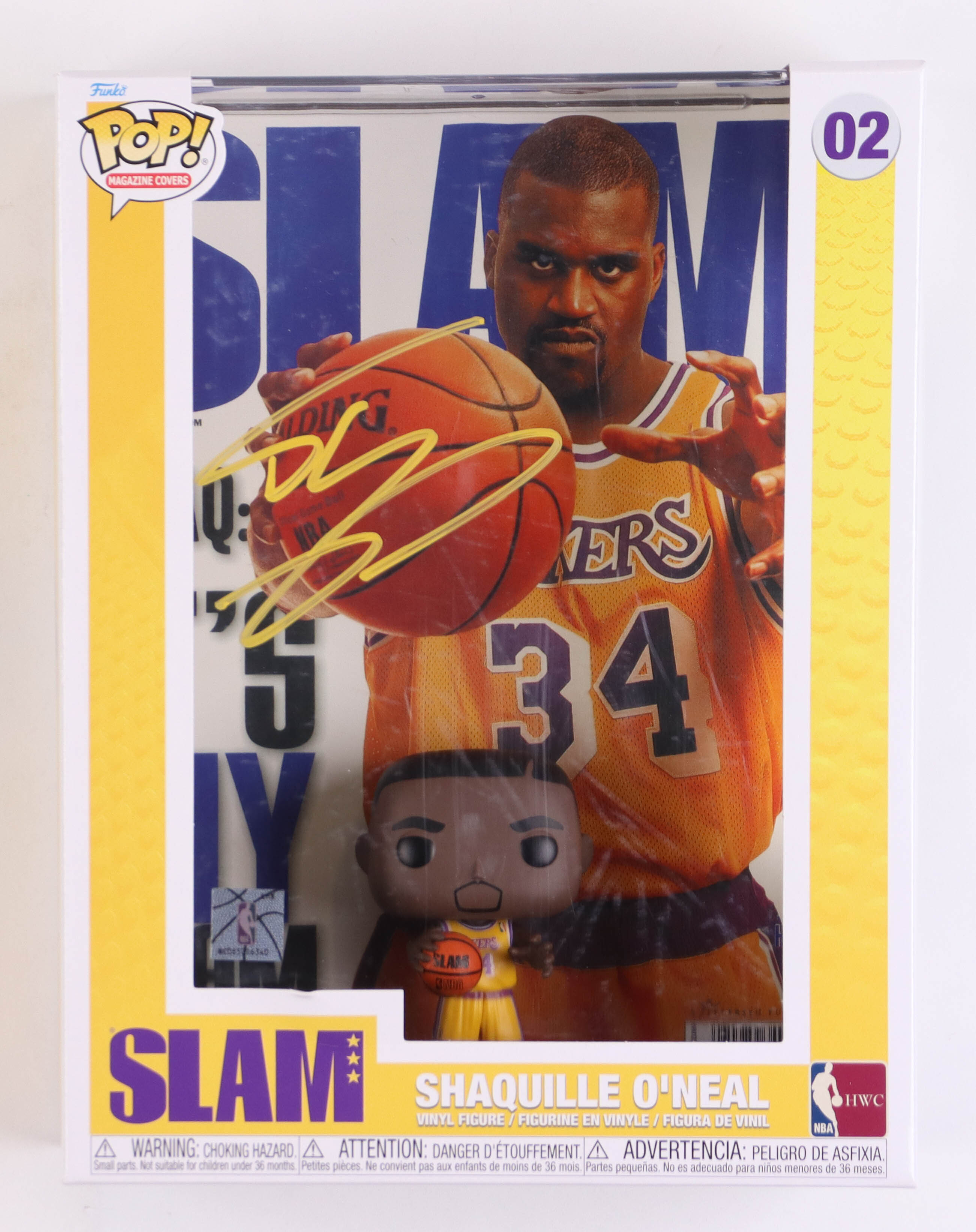 Shaquille O'Neal Signed Lakers #02 SLAM Funko Pop! NBA Cover Vinyl ...