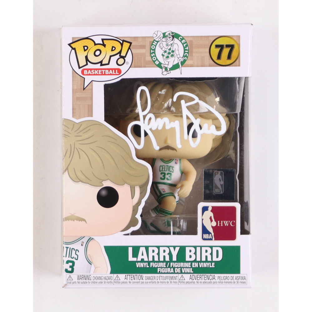 Larry Bird Signed Celtics #77 Funko Pop! Vinyl Figure (Beckett ...