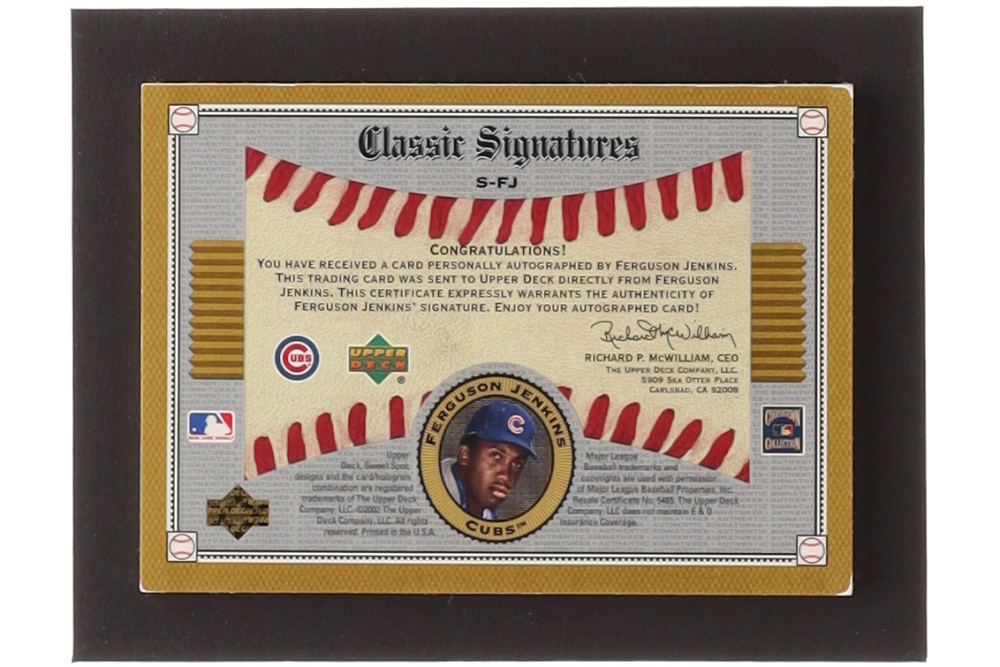 Fergie Jenkins 2002 Sweet Spot Classics Signatures #SFJ | Pristine Auction