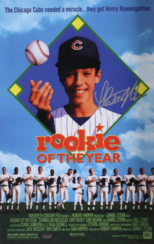 Thomas Ian Nicholas Signed "Rookie of the Year" 11x17 Movie Poster ...