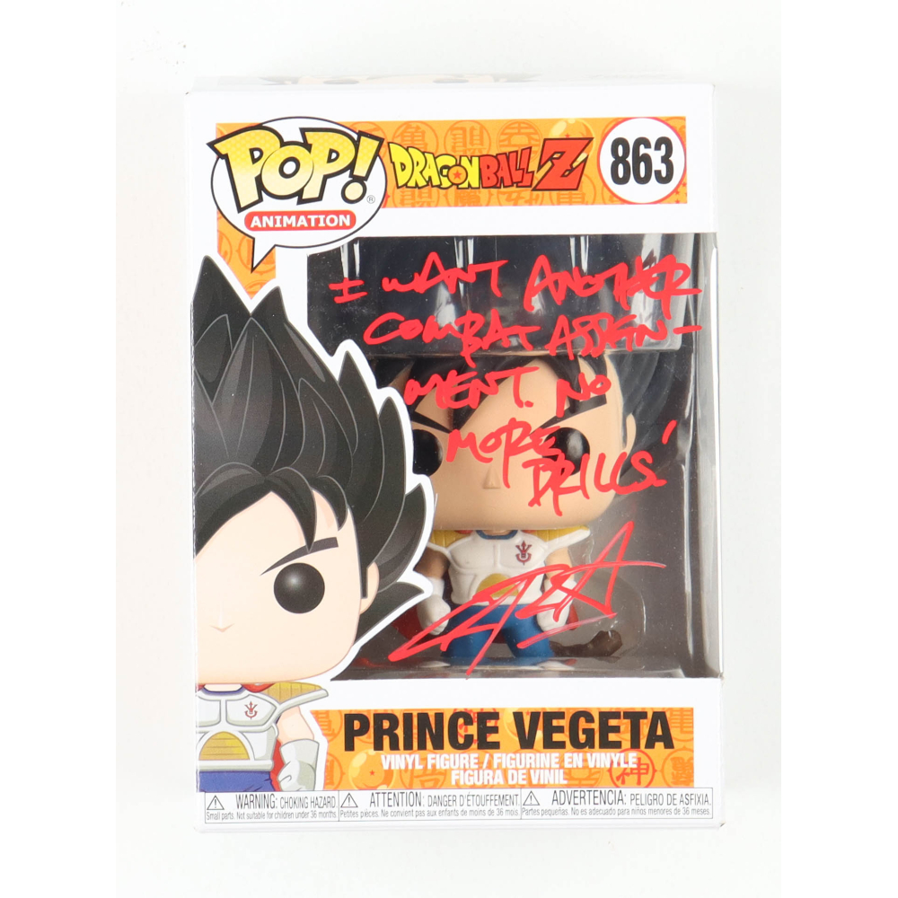 Christopher Sabat Signed "Dragon Ball Z" #863 Prince Vegeta Funko Pop ...