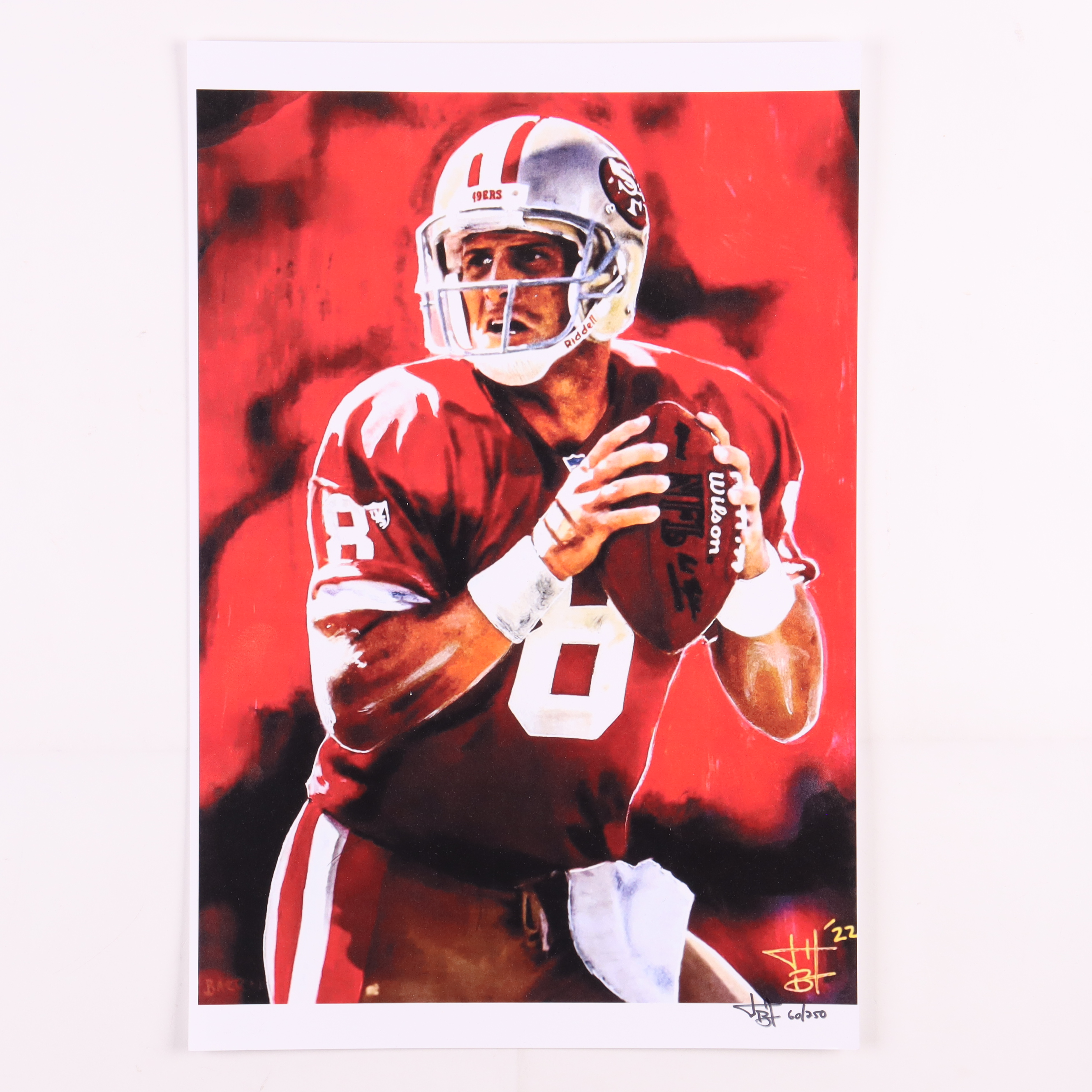 Steve Young - 49ers - Joshua Barton 12x18 Signed Limited Edition ...