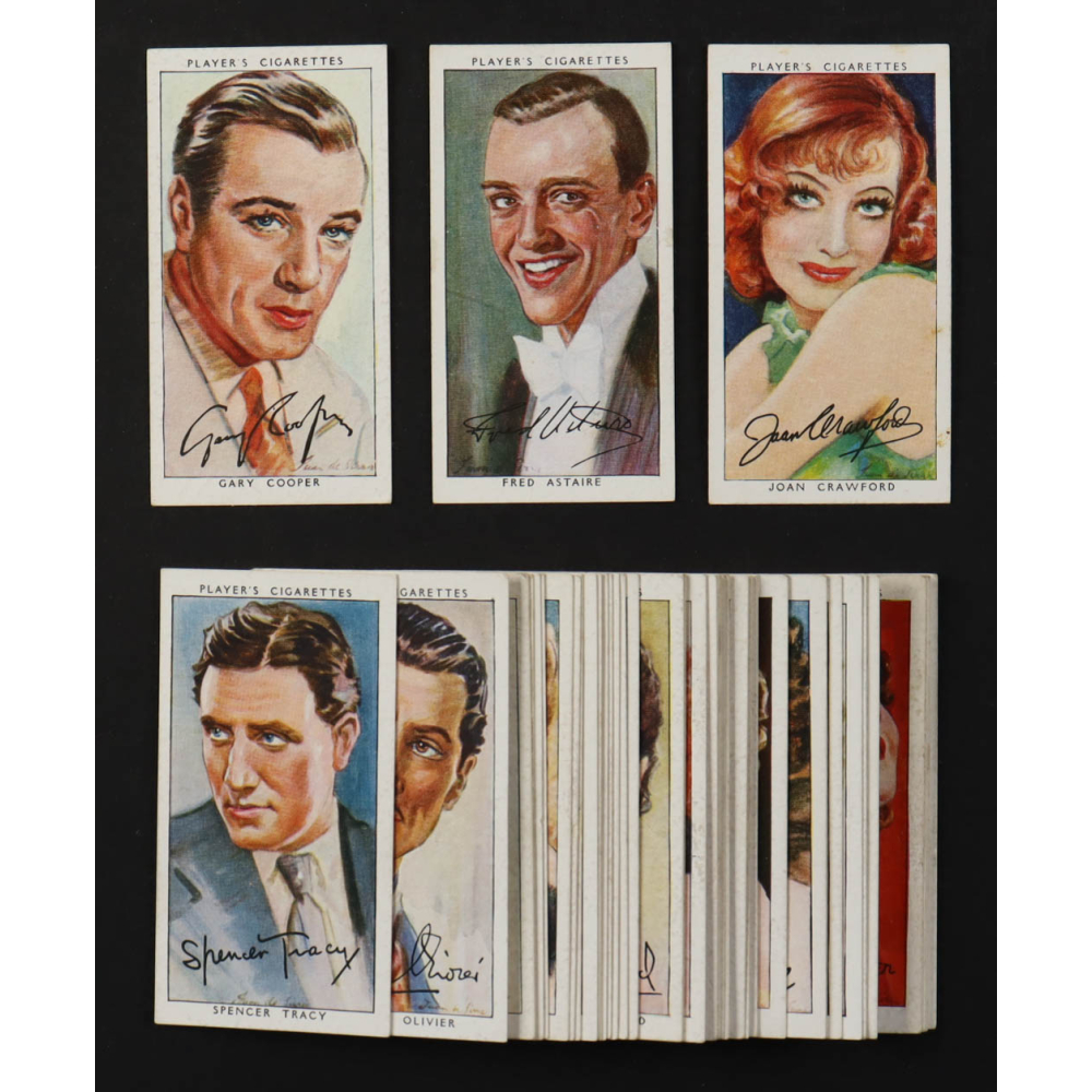 1938 Player's Film Stars Complete Set of (50) Cards with Gary Cooper #8 ...