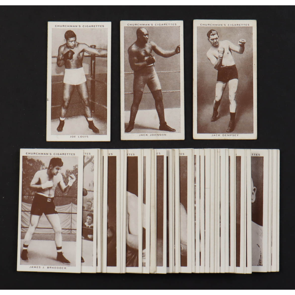 1938 Churchman's Boxing Personalities Complete Set of (50) Cards with ...