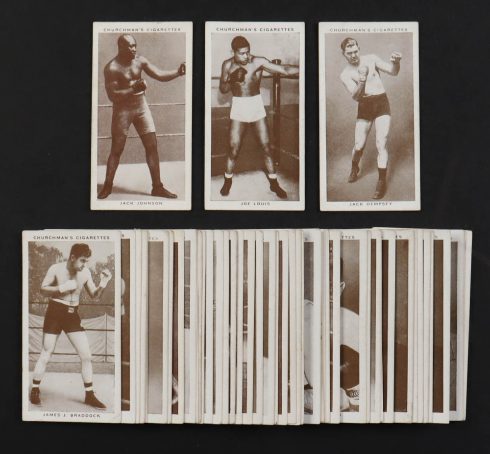 1938 Churchman's Boxing Personalities Complete Set of (50) Cards with Joe Louis #26, Jack ...