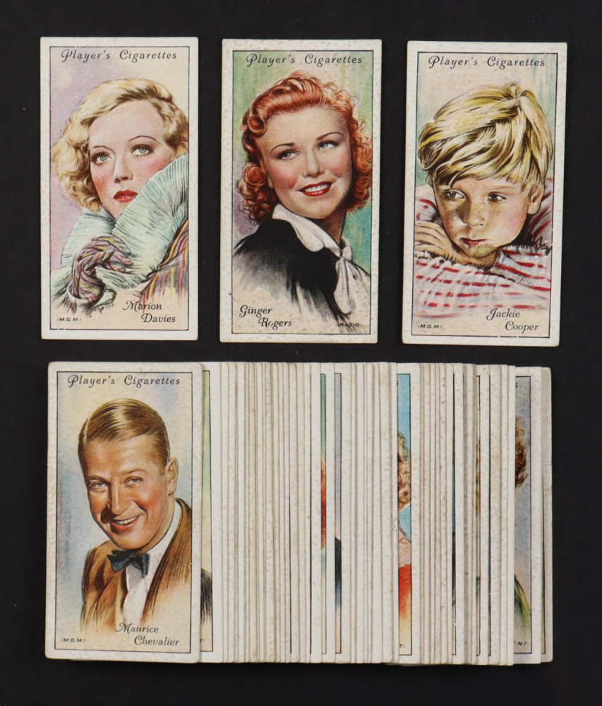 1934 Player's Film Stars Complete Set of (50) Cards with Marion Davies ...