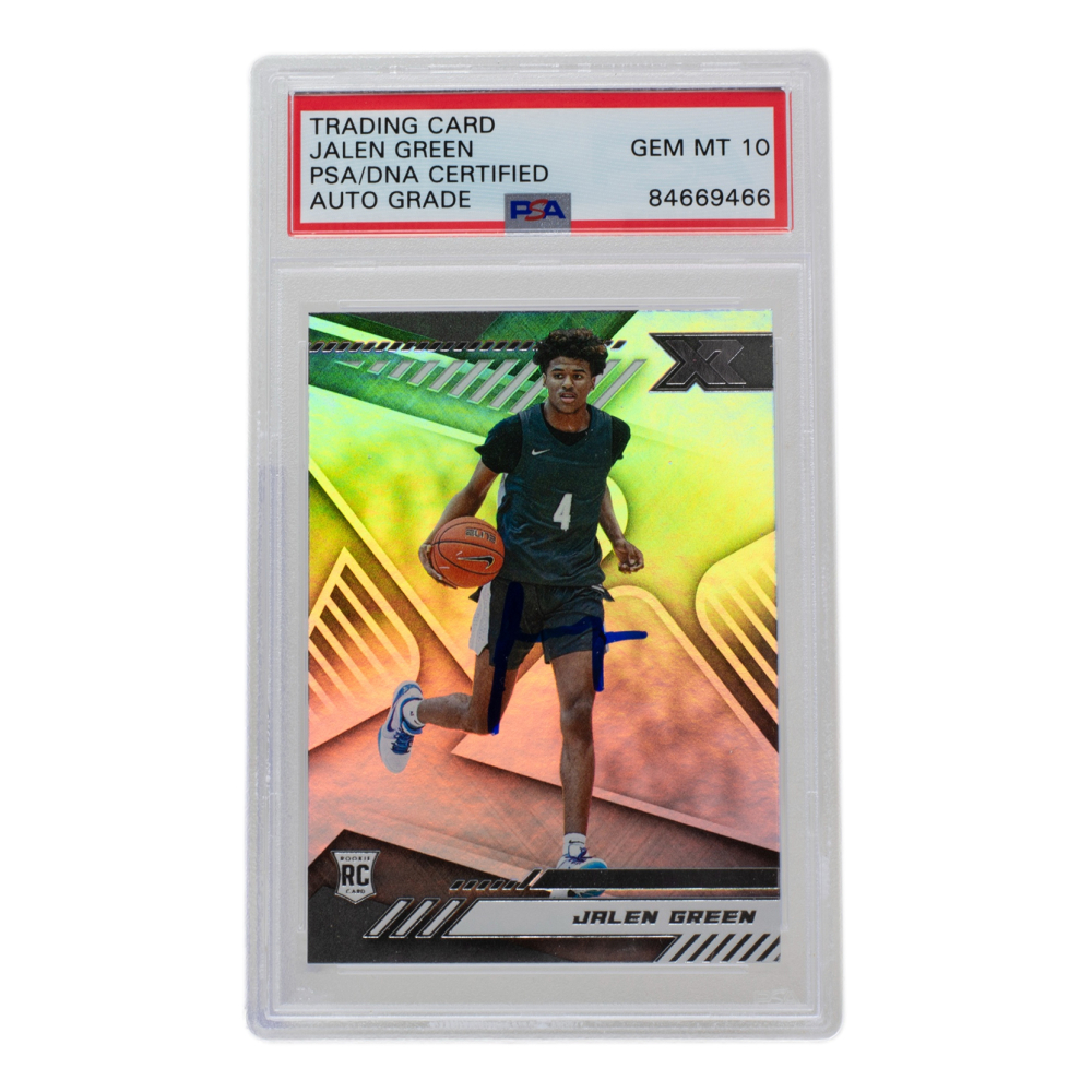Jalen Green Signed 2021-22 Panini Chronicles Draft Picks #164 XR (PSA | Autograph Graded 10 ...
