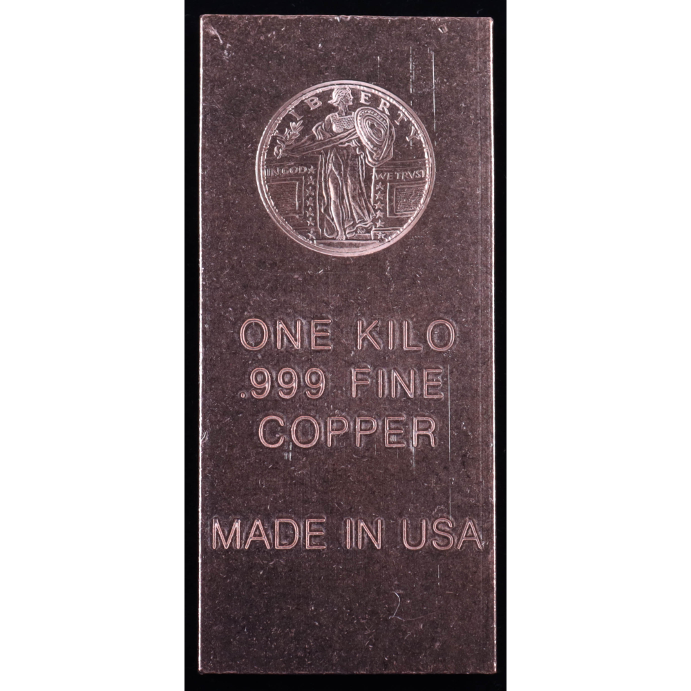 1 Kilo Liberty Design Copper Bullion Bar | Pristine Auction
