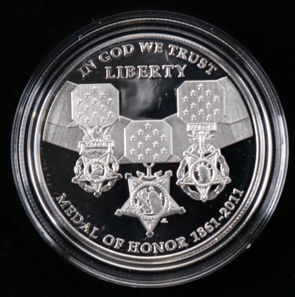 2011 Medal of Honor Commemorative Coin Program Proof Silver One Dollar ...