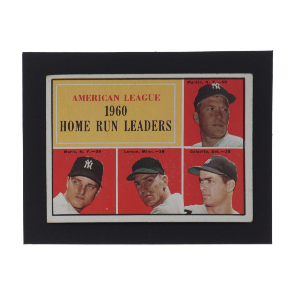 Mickey Mantle / Roger Maris / Jim Lemon / Rocky Colavito 1961 Topps #44 ... Mickey Mantle / Roger Maris / Jim Lemon / Rocky Colavito 1961 Topps #44 ...