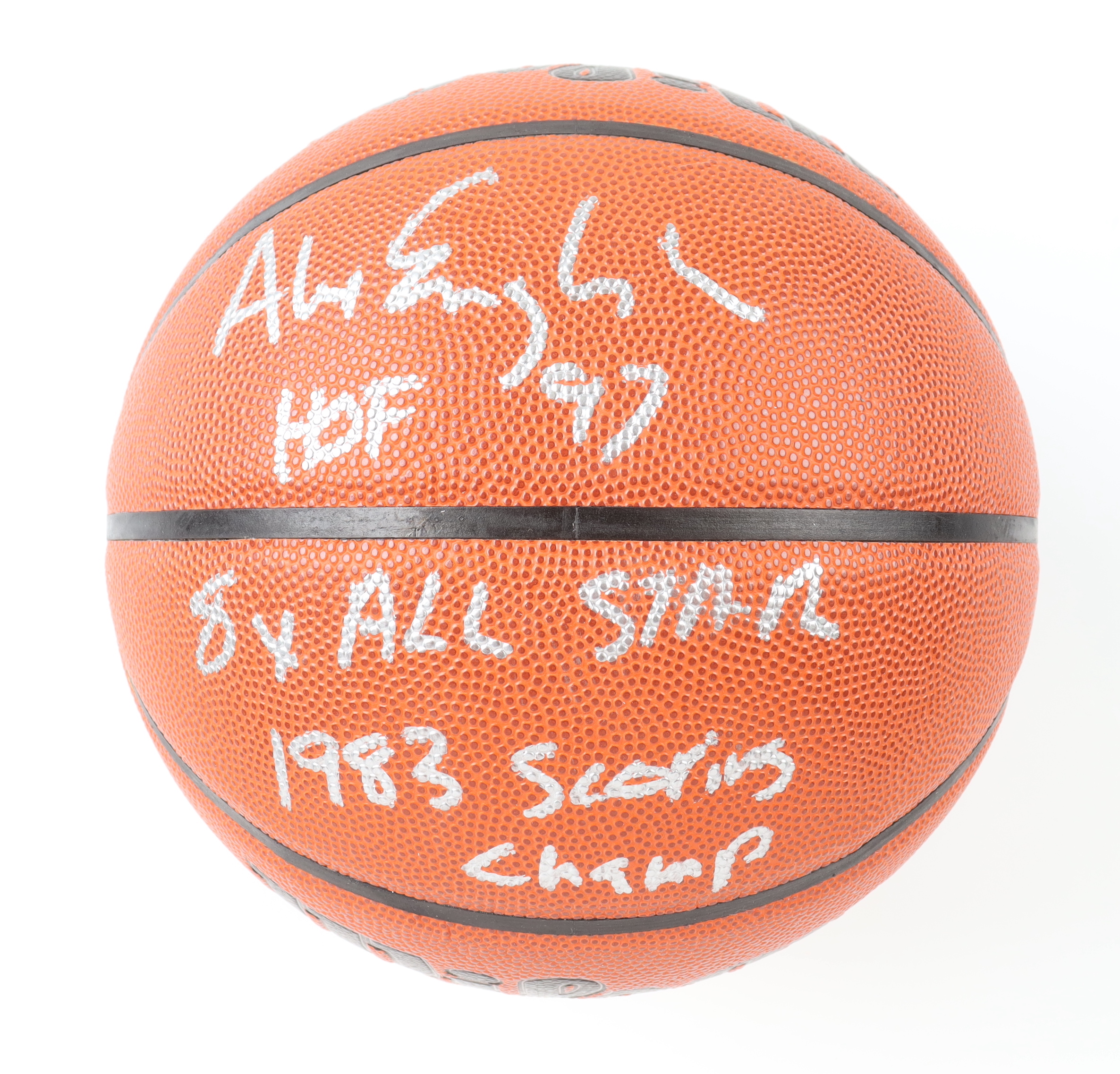 Alex English Signed NBA Basketball Inscribed "HOF 97", "1983 Scoring ...