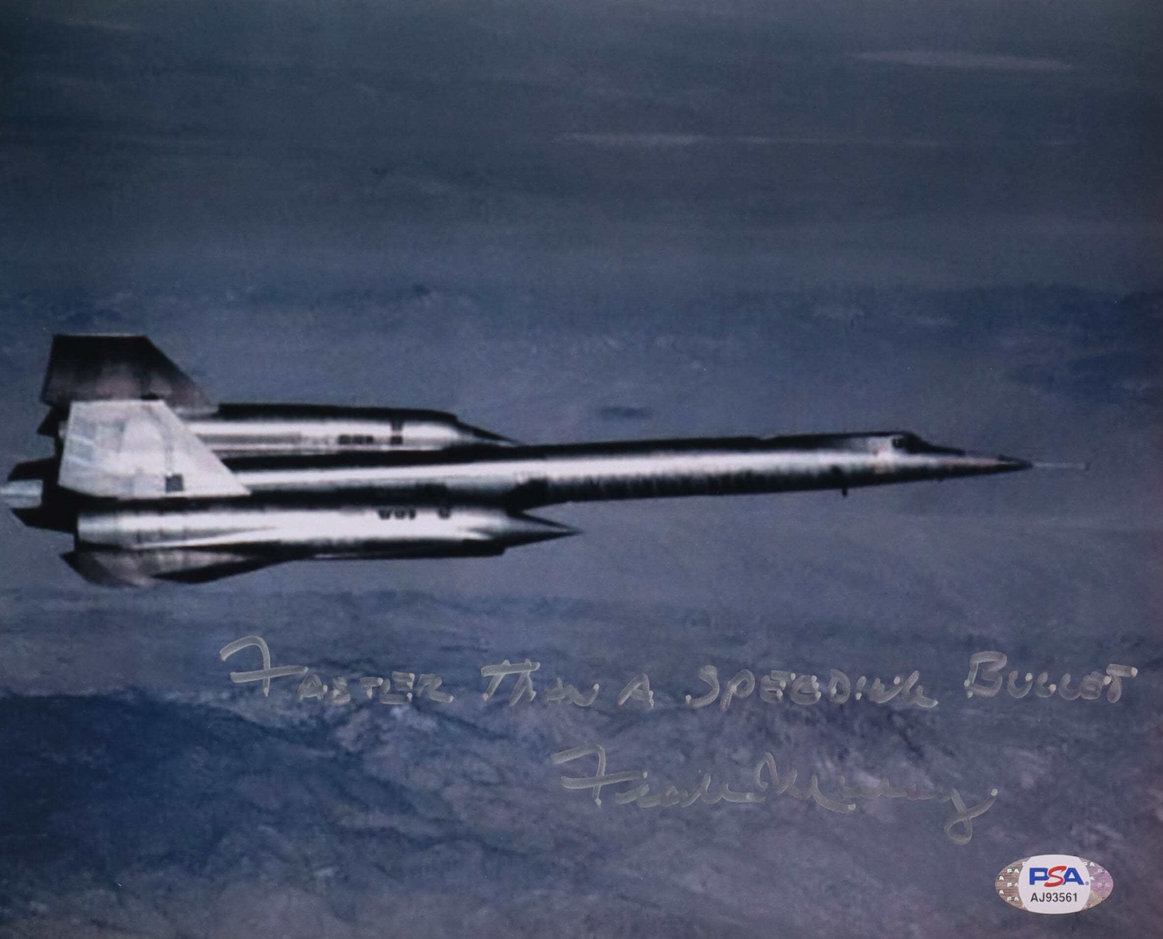 Frank Murray Signed A-12 Blackbird 8x10 Photo Inscribed "Faster Than A ...