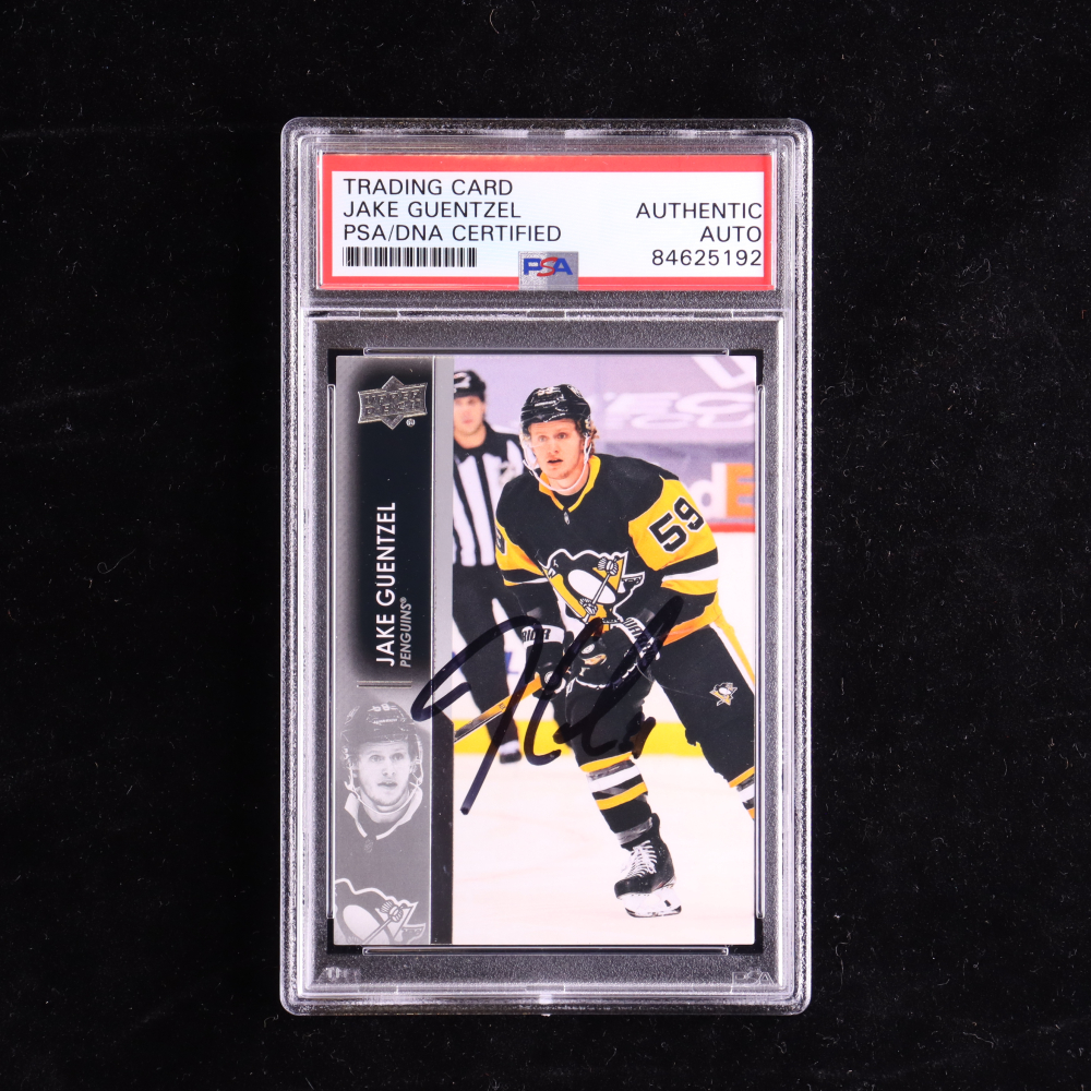 Jake Guentzel Signed 2021-22 Upper Deck #142 Trading Card (PSA ...