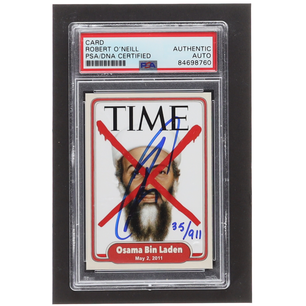 2011 Robert O'Neill Signed LE/911 Osama Bin Laden TIME Magazine Card ...