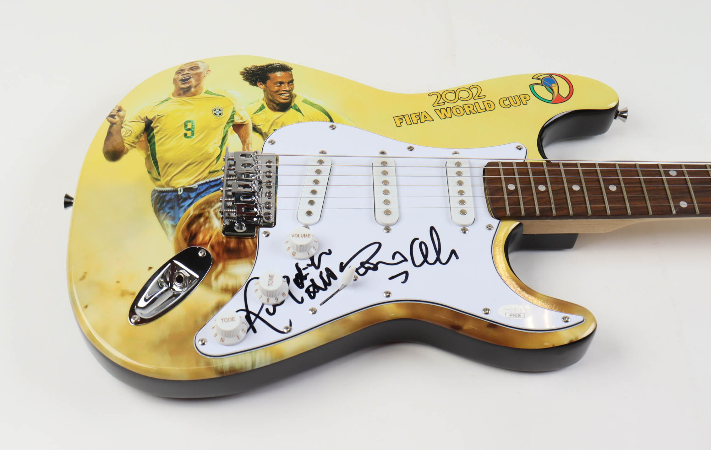 Ronaldo & Ronaldinho Signed Custom 2002 Brazil World Cup Champions ...