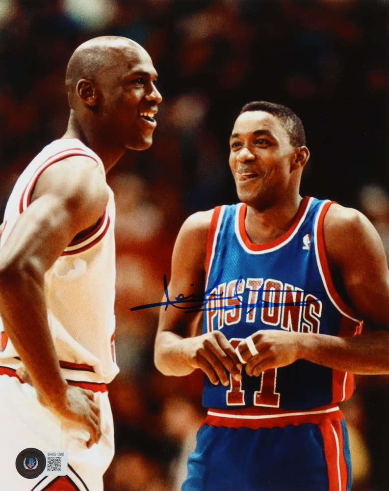 Isiah Thomas Signed Pistons 8x10 Photo (Beckett) | Pristine Auction
