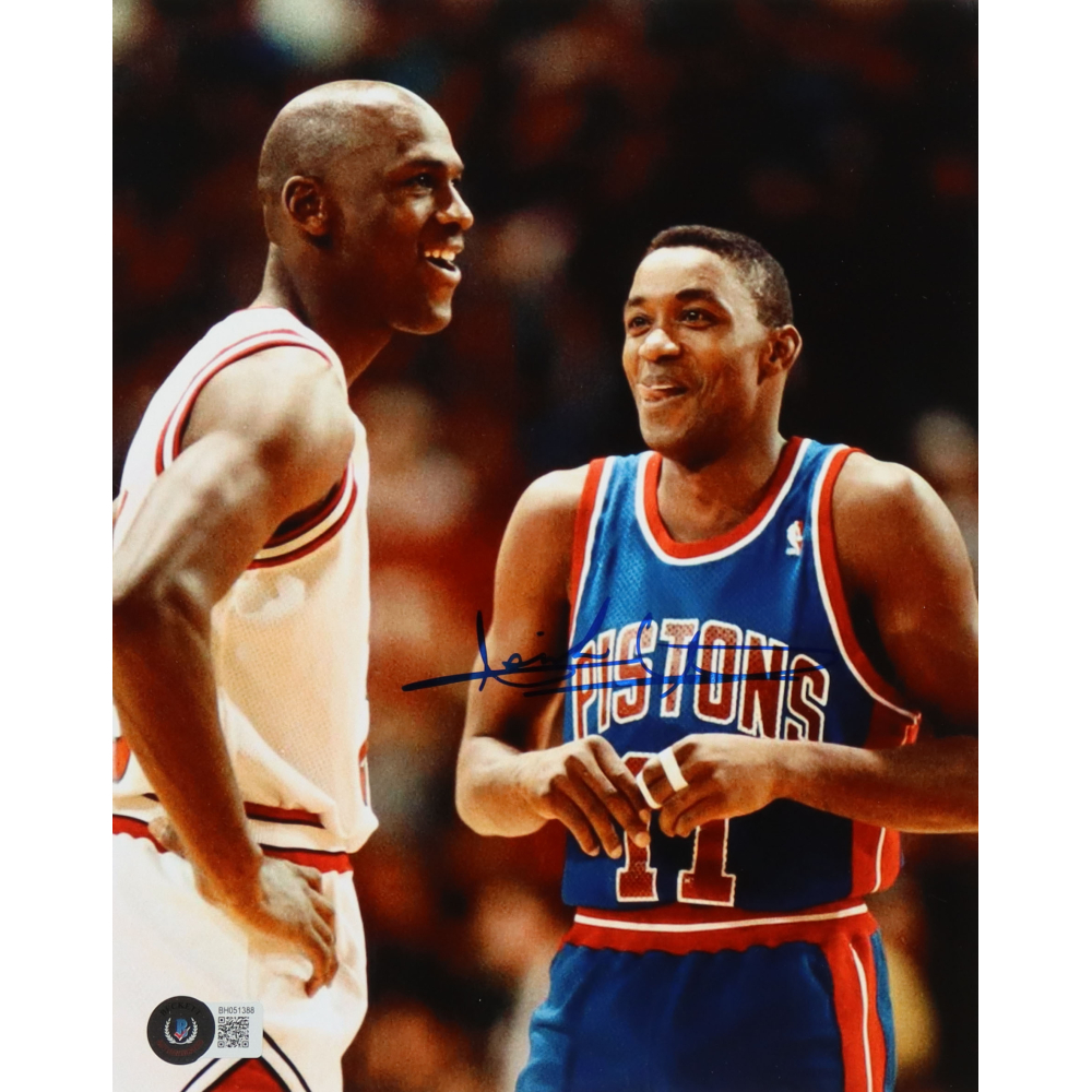 Isiah Thomas Signed Pistons 8x10 Photo (Beckett) | Pristine Auction