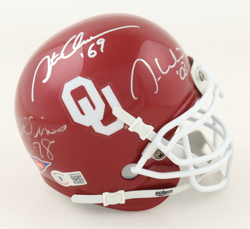 Steve Owens, Jason White & Billy Sims Signed Oklahoma Sooners Mini ...