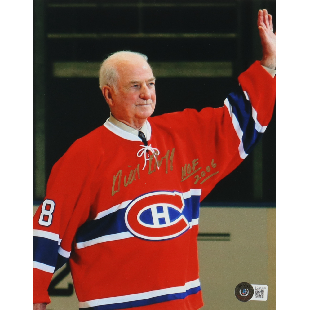 Dick Duff Signed Canadiens 8x10 Photo Inscribed "HOF 2006" (Beckett ...