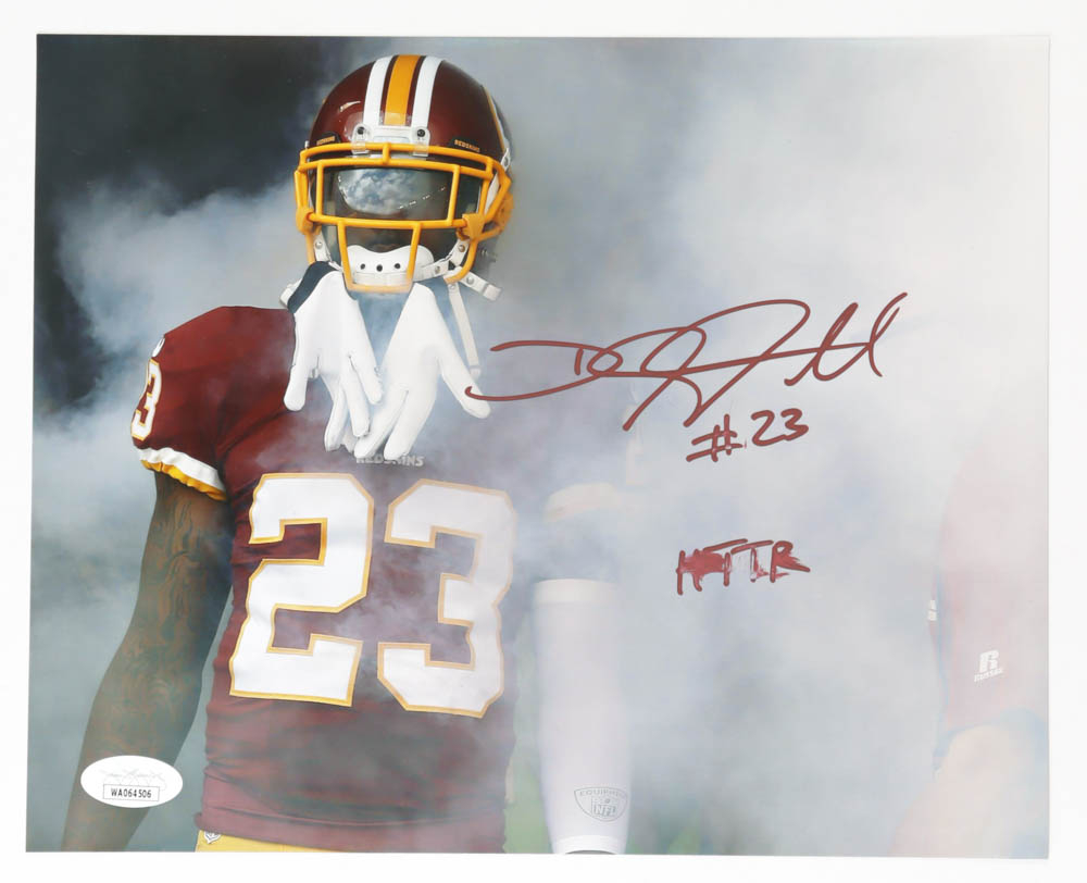 Deangelo Hall Signed Redskins 8x10 Photo Inscribed "HTTR" (JSA) (See ...