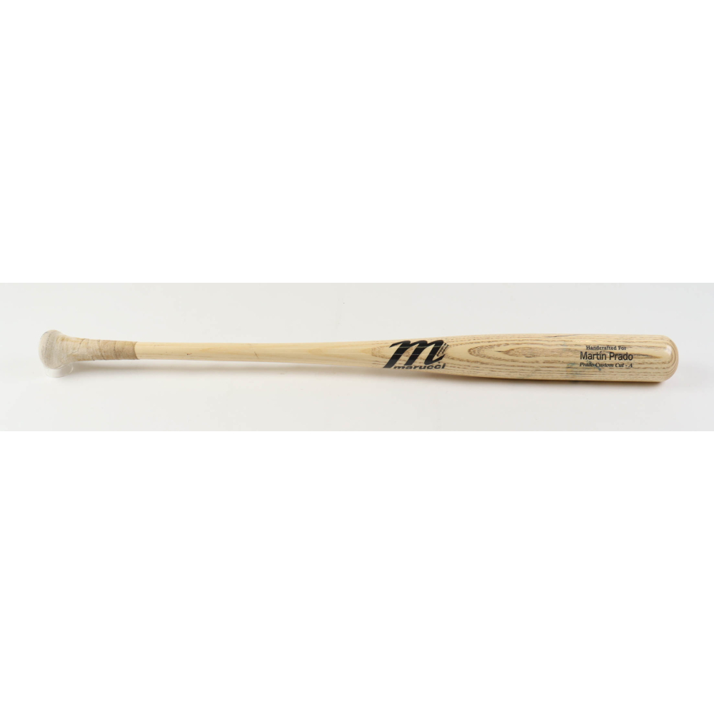 Martin Prado Game-Used Marucci Bone Rubbed Player Model Baseball Bat ...