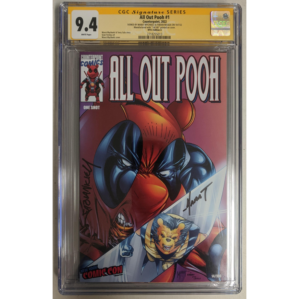 Marat Mychaels & Fabian Nicieza Signed 2022 "All Out Pooh" Issue #1 ...