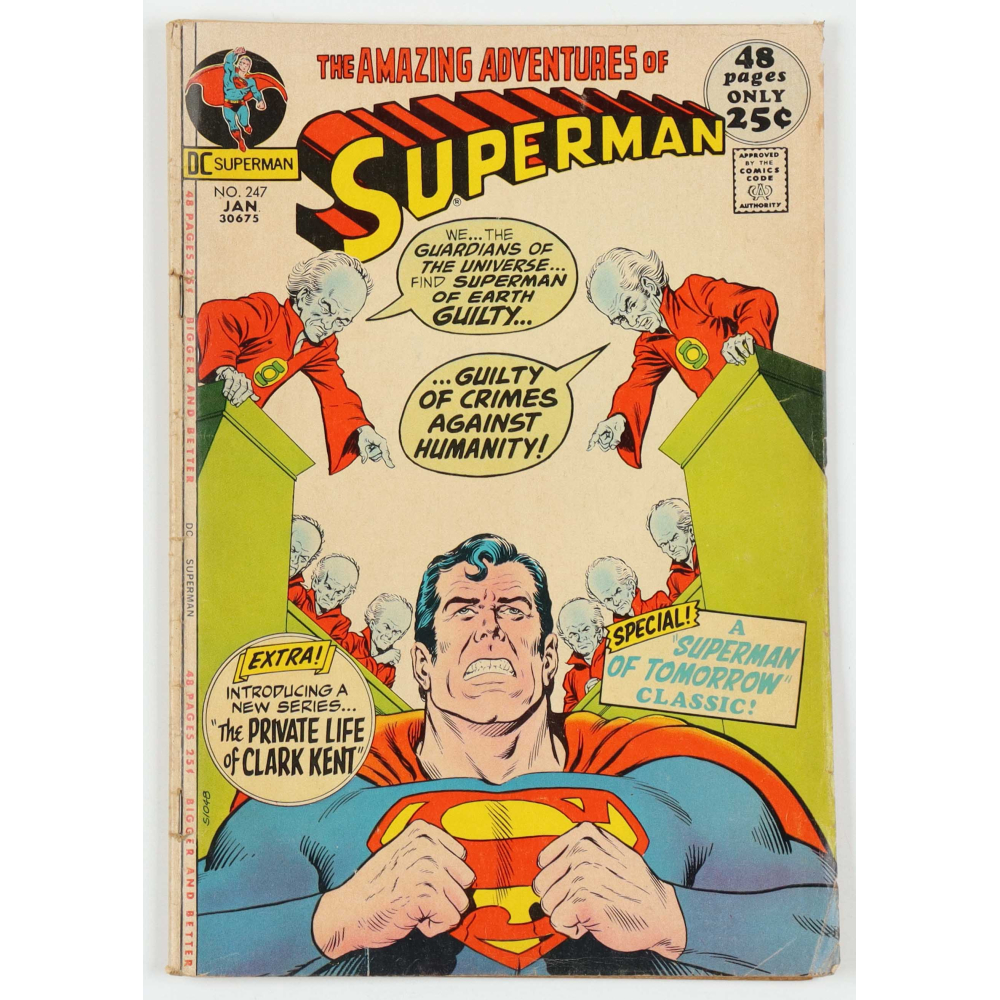1972 "Superman" Issue #247 DC Comic Book | Pristine Auction