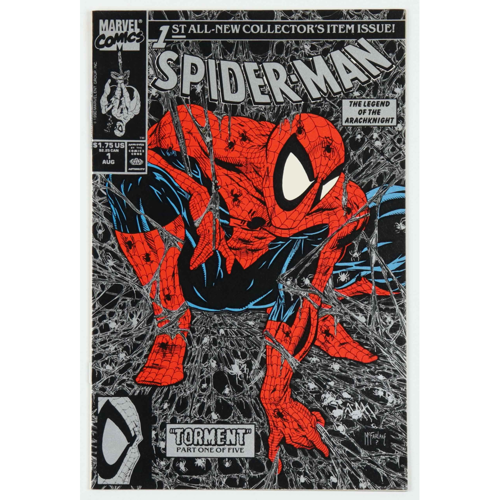 1990 "Spider-Man: Torment" Issue #1C Silver Variant Cover Marvel Comic Book | Pristine Auction