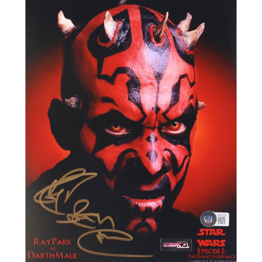 Ray Park Signed "Star Wars: The Phantom Menace" 8x10 Photo Inscribed ...