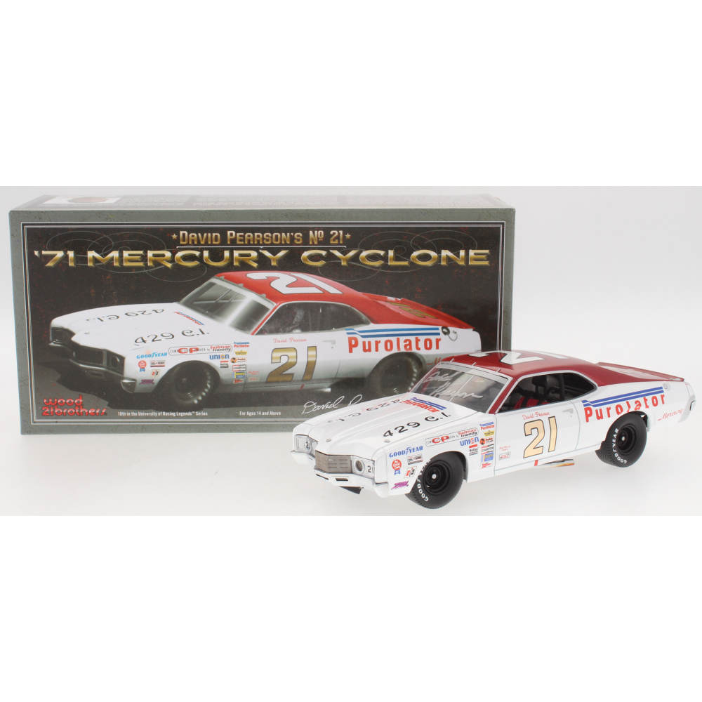 David Pearson Signed NASCAR #21 1968 Mercury Cyclone 1:24 Premium ...