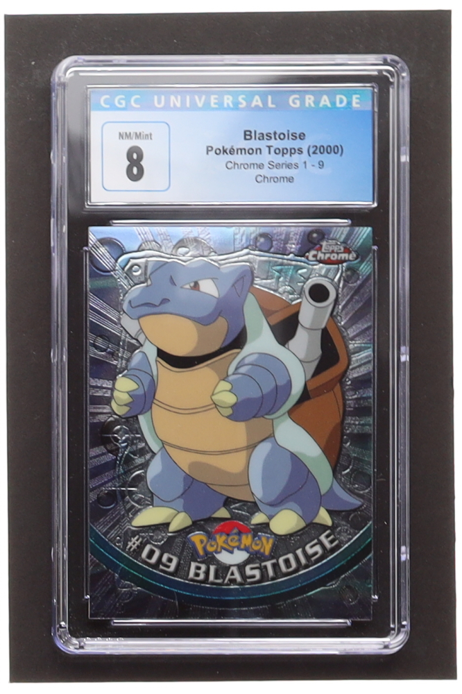 Blastoise 2000 Topps Chrome Pokemon #9 Series 1 Holo Embossed Black ...