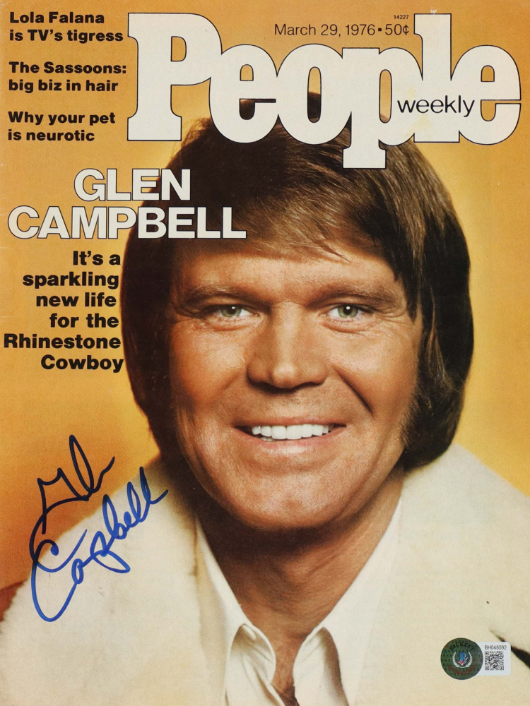 Glen Campbell Signed 1976 "People" Magazine Cover (Beckett) | Pristine ...