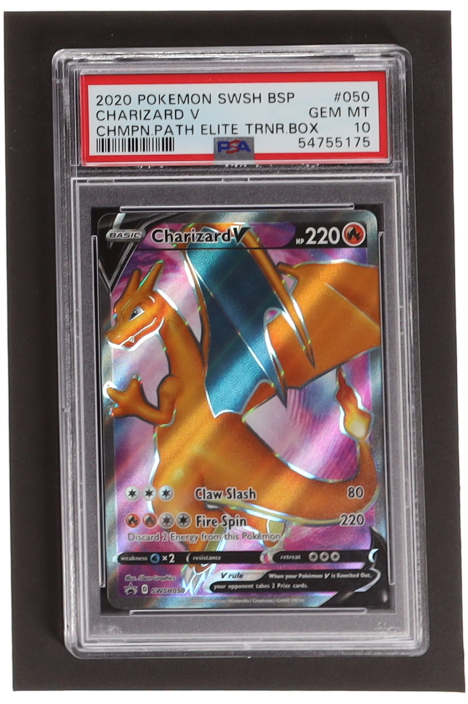 Charizard V 2020 Pokemon Sword and Shield Champion's Path Elite Trainer Box Promo #SWSH050 (PSA ...