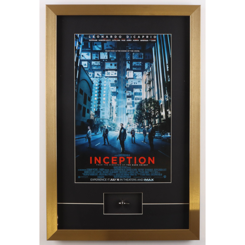 "Inception" Custom Framed Movie Poster Print with Inception Top Prop ...