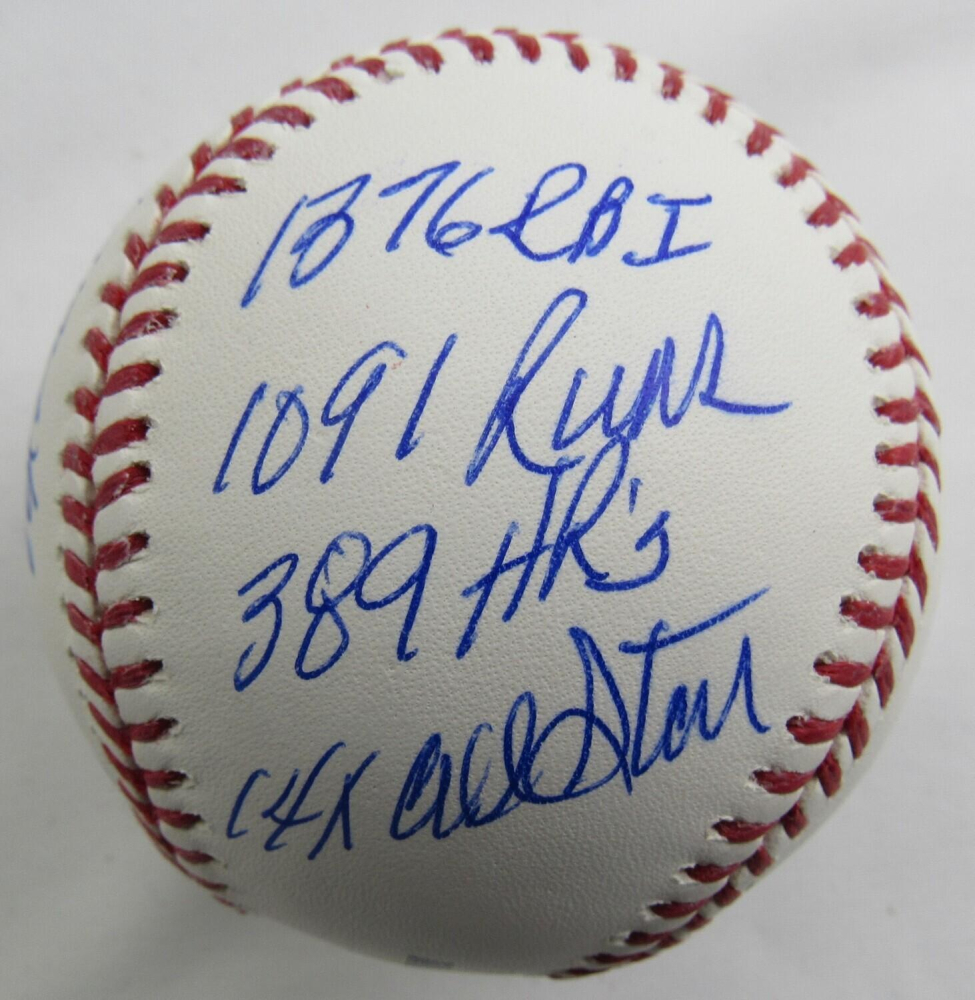 Johnny Bench Signed OML Baseball with (13) Stat Inscriptions (MLB ...