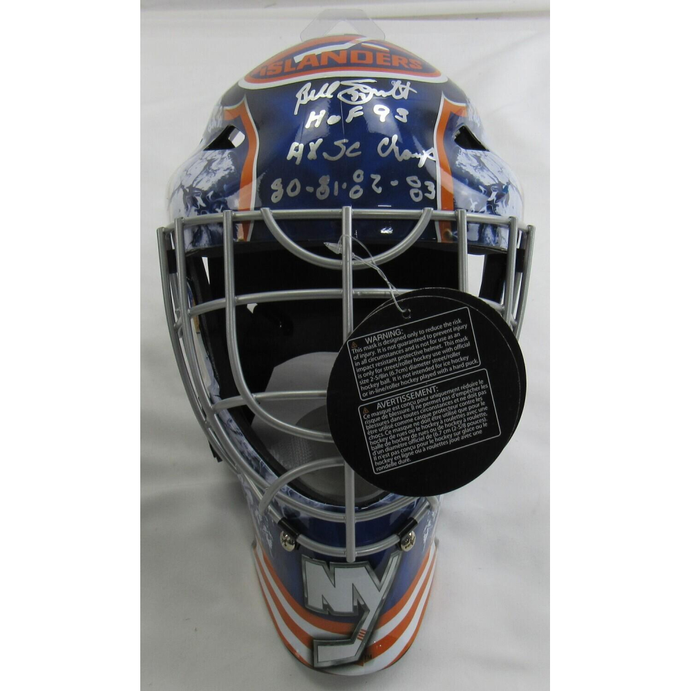 Billy Smith Signed Islanders Full-Size Goalie Mask Helmet Inscribed ...