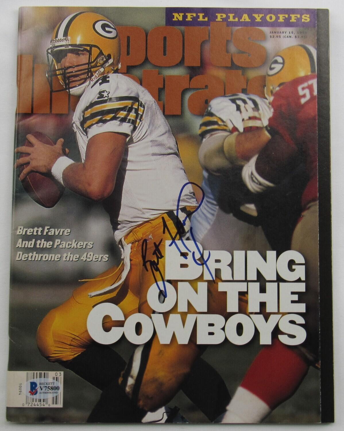Brett Favre Signed 1996 "Sports Illustrated" Magazine (Beckett ...