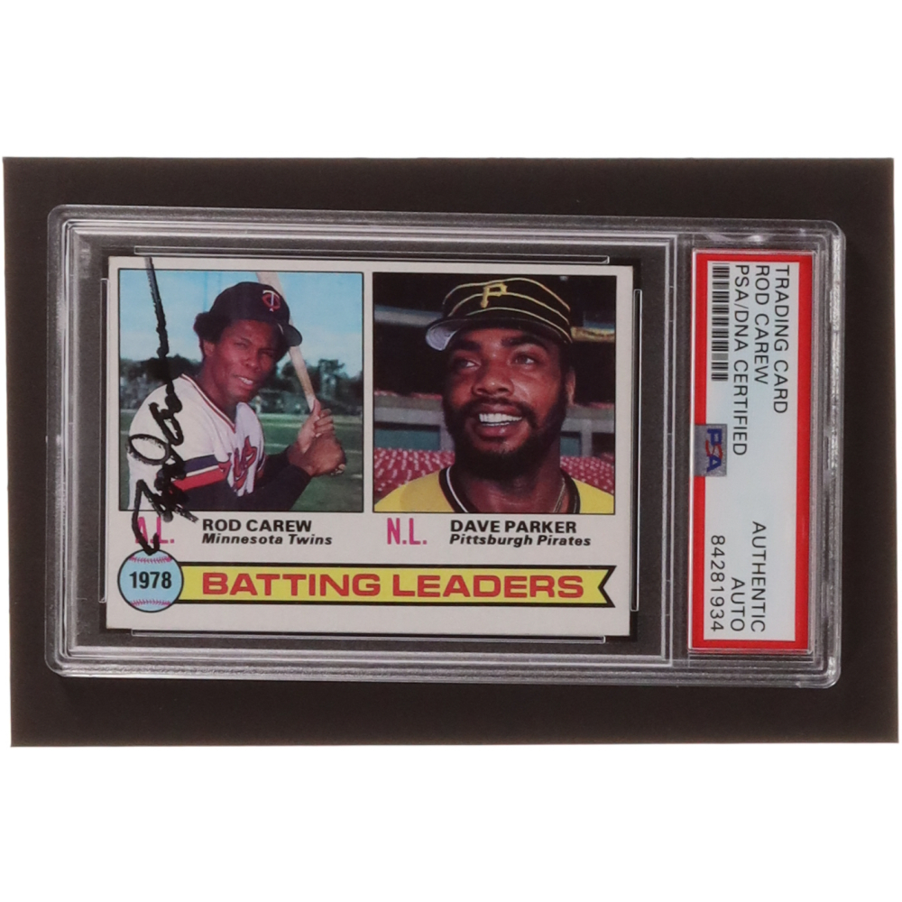 Rod Carew Signed 1979 Topps #1 Batting Leaders Rod Carew / Dave Parker ...