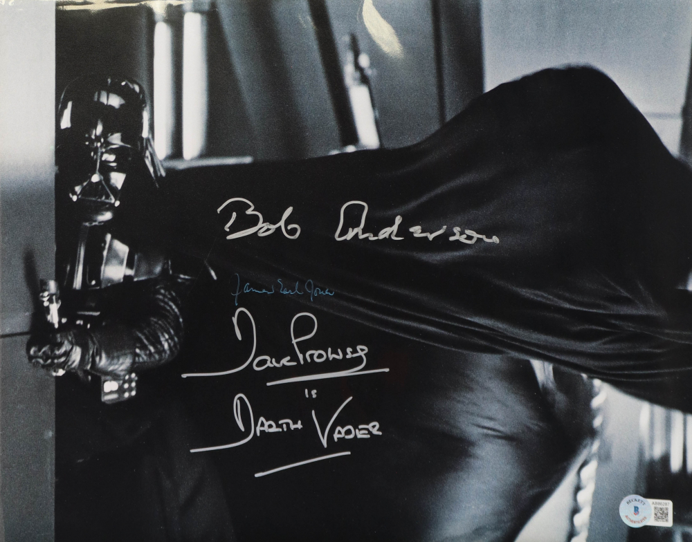 David Prowse, Bob Anderson & James Earl Jones Signed "Star Wars" 11x14 ...